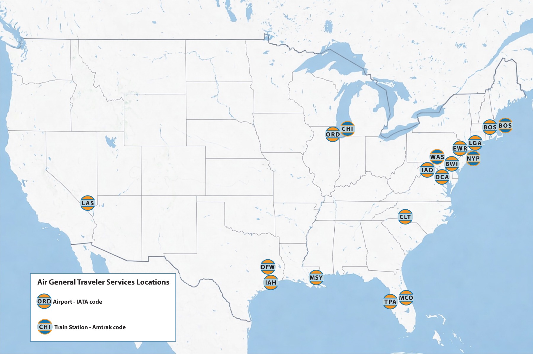 Locations We Serve - Air General Traveler Services